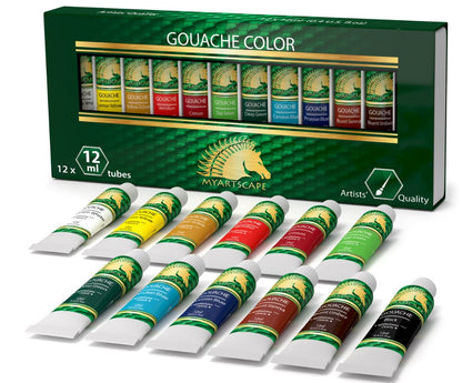 Gouache Paint, 12ml Tubes - Set of 12 – MyArtscape