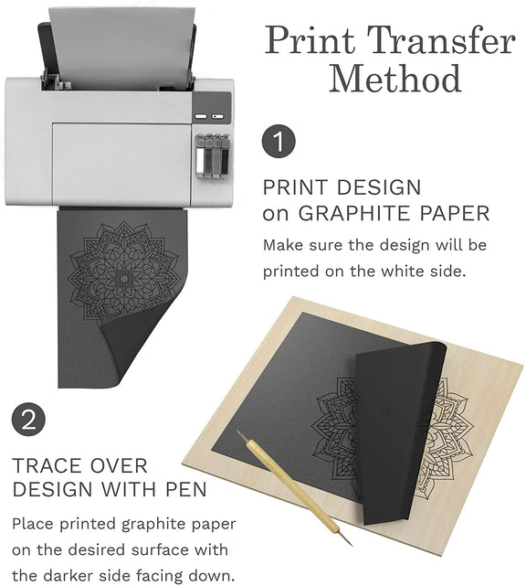 Graphite Transfer Paper, 9" x 13" - 25 Sheets - Black Waxed Paper ...