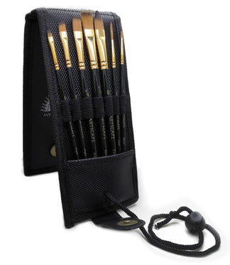 7-Pc Pocket Brush Set with Black Storage Case – MyArtscape