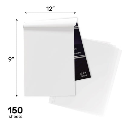 Tracing Paper Pad, 33lb - 9" x 12" - 150 Transparent Sheets – MyArtscape